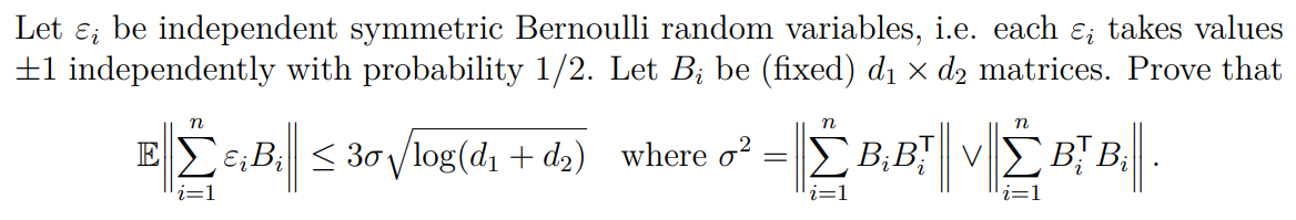 Solved Let εi be independent symmetric Bernoulli random | Chegg.com