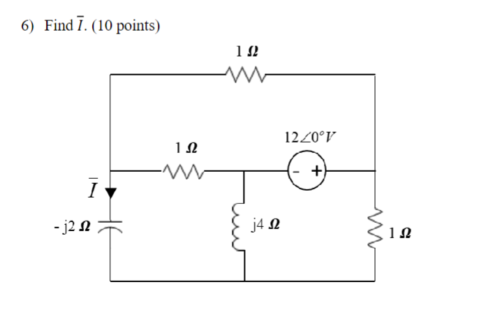 Solved 6) Find Iˉ. (10 points) | Chegg.com