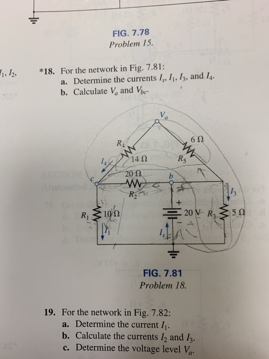 Solved FIG. 7.78 Problem 15 . /2, 18. For the network in | Chegg.com