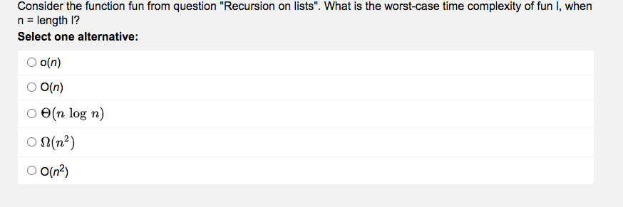 Solved Recursion On Lists Consider The Function Fun Num A