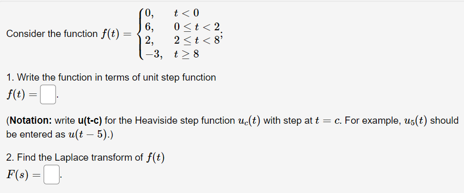 Solved Consider the function | Chegg.com