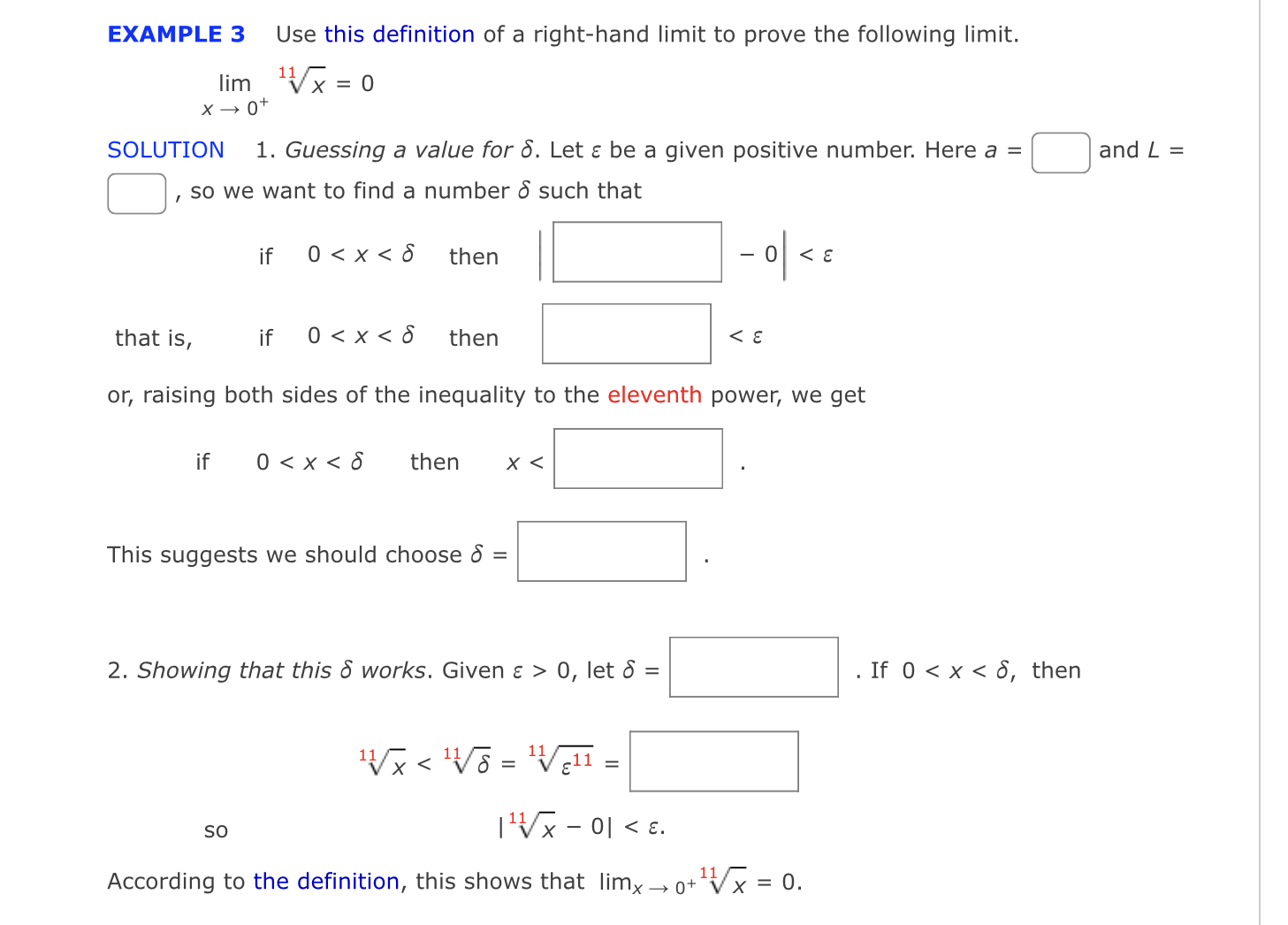 Solved EXAMPLE 3 Use this definition of a right-hand limit | Chegg.com