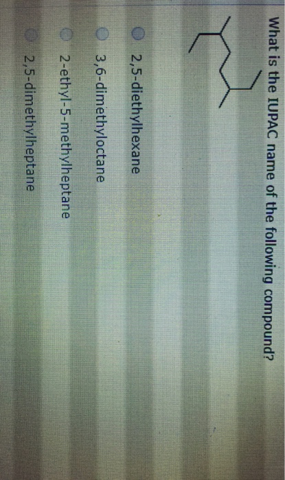 Solved What is the parent chain of the following compound? | Chegg.com