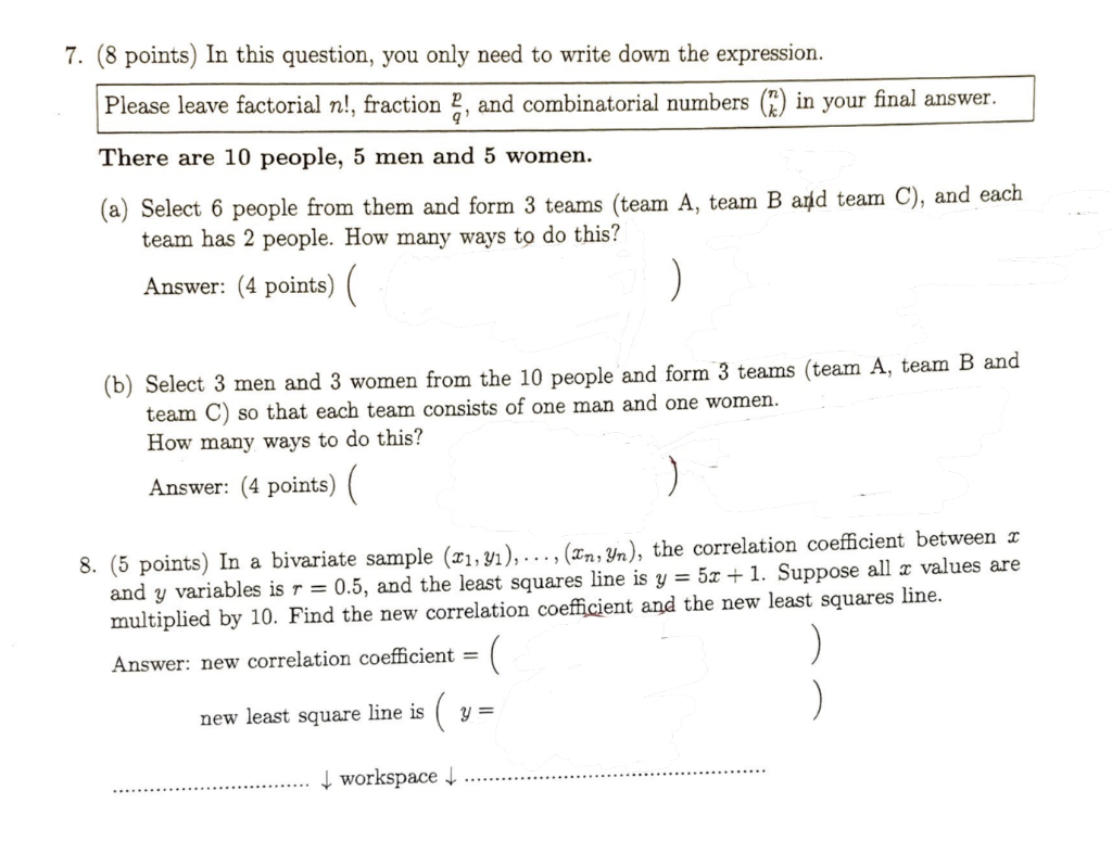 Solved 7. (8 points) In this question, you only need to | Chegg.com