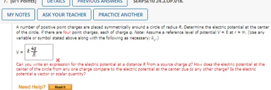 Solved A number of positive point charges are placed | Chegg.com