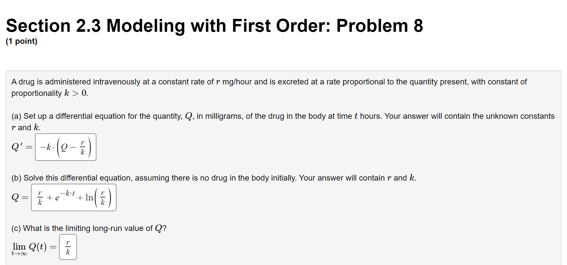 Solved Section 2 3 Modeling With First Order Problem 8 1