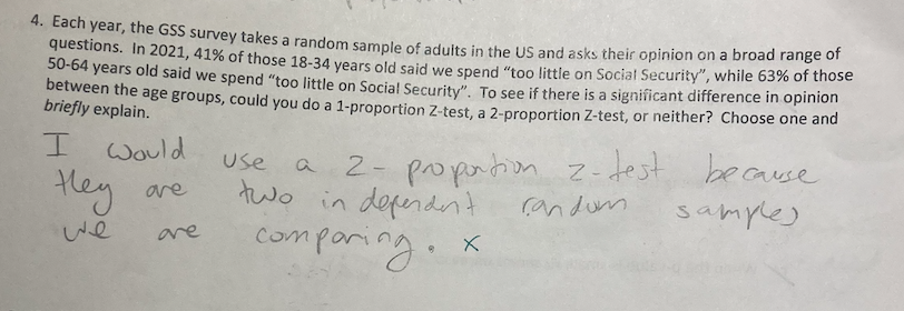 Solved 4. Each year, the GSS survey takes a random sample of | Chegg.com