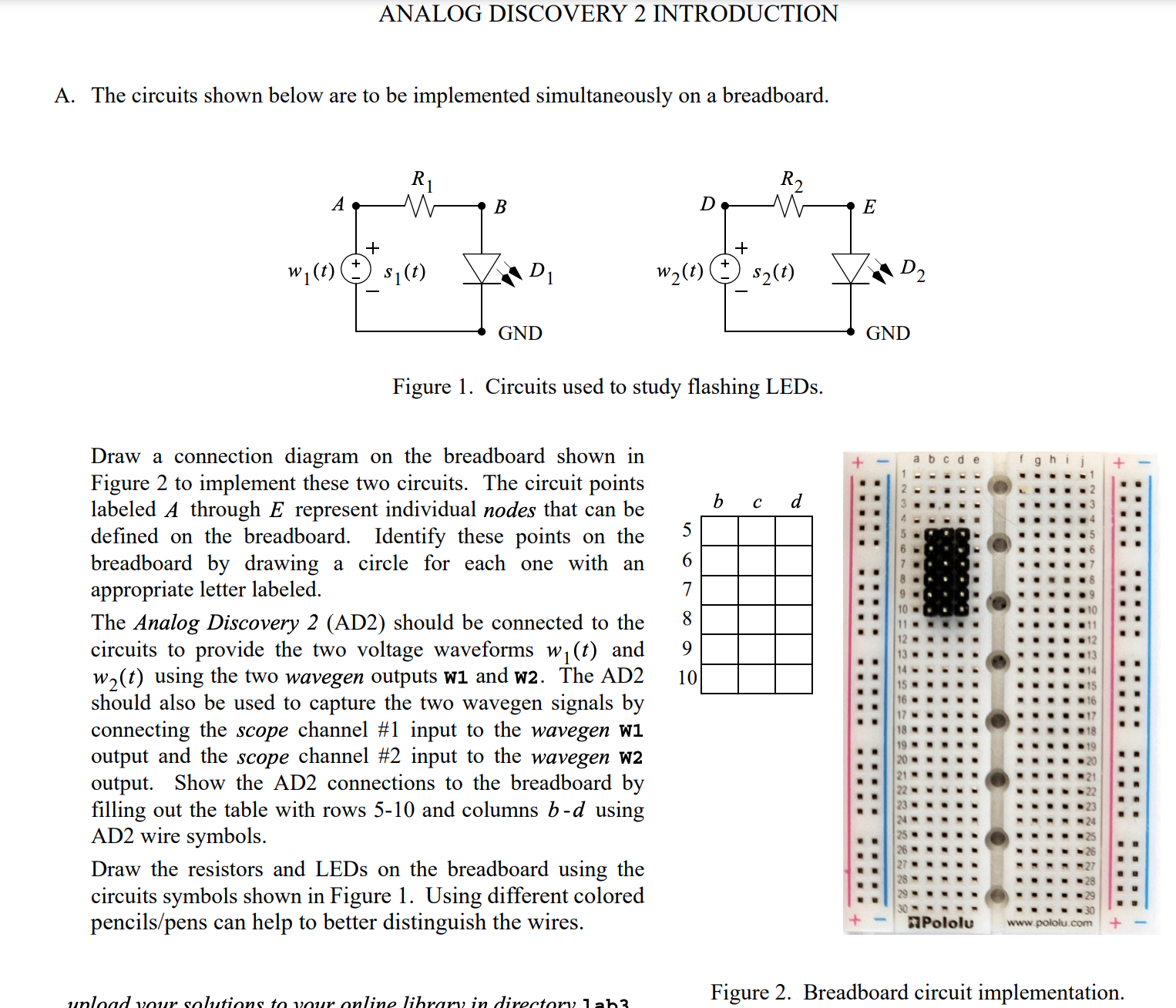 Solved ANALOG DISCOVERY 2 ﻿INTRODUCTIONA. ﻿The circuits | Chegg.com