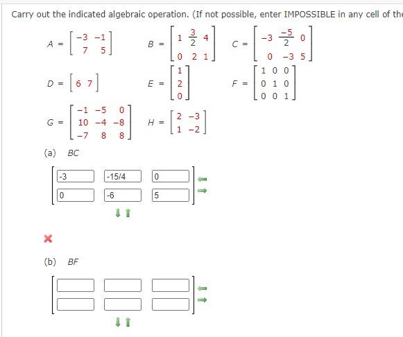 Solved 1 4 0 c- [ 0 [ [67] Carry out the indicated algebraic | Chegg.com