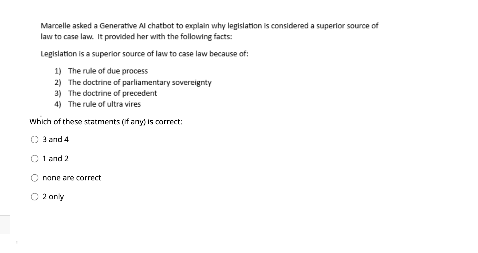 Solved Marcelle asked a Generative AI chatbot to explain why | Chegg.com