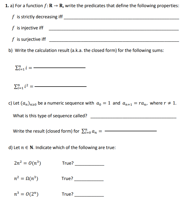 Solved Please Help With This Discrete Math 1. a) For a | Chegg.com