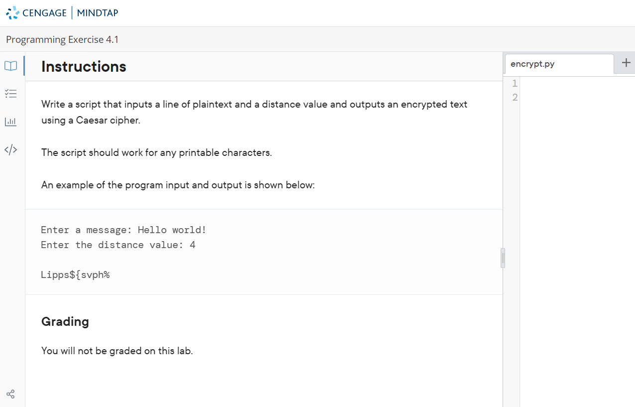 Solved Write A Script That Inputs A Line Of Plaintext And A 