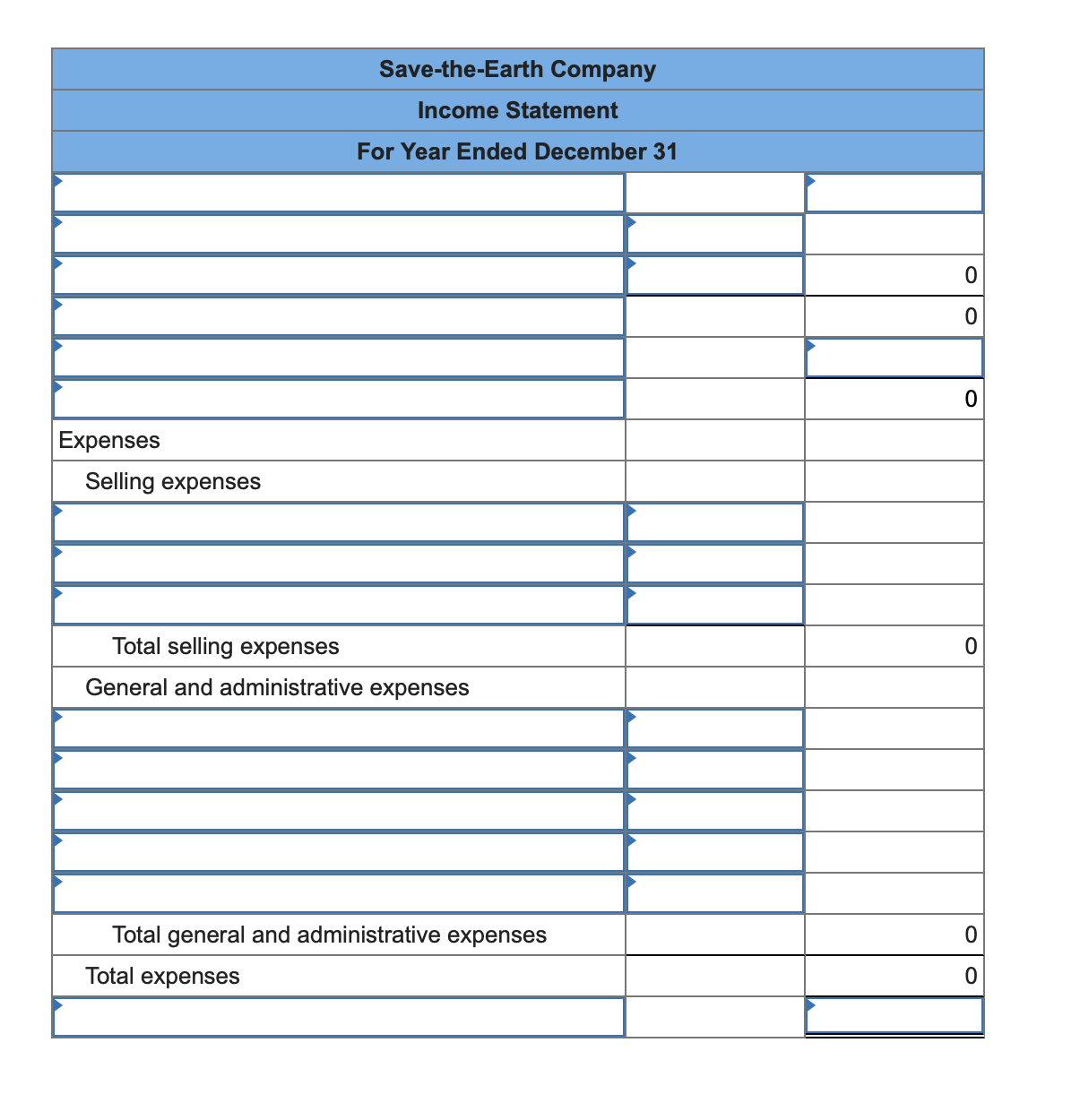 Solved Save-the-Earth Company reports the following income | Chegg.com