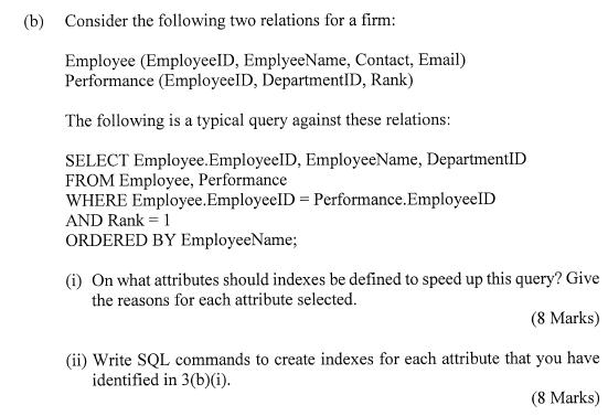 Solved (b) Consider the following two relations for a firm: | Chegg.com