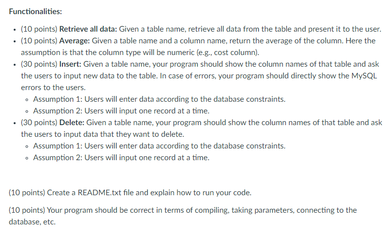 Solved Must create a python program that is connected to an | Chegg.com