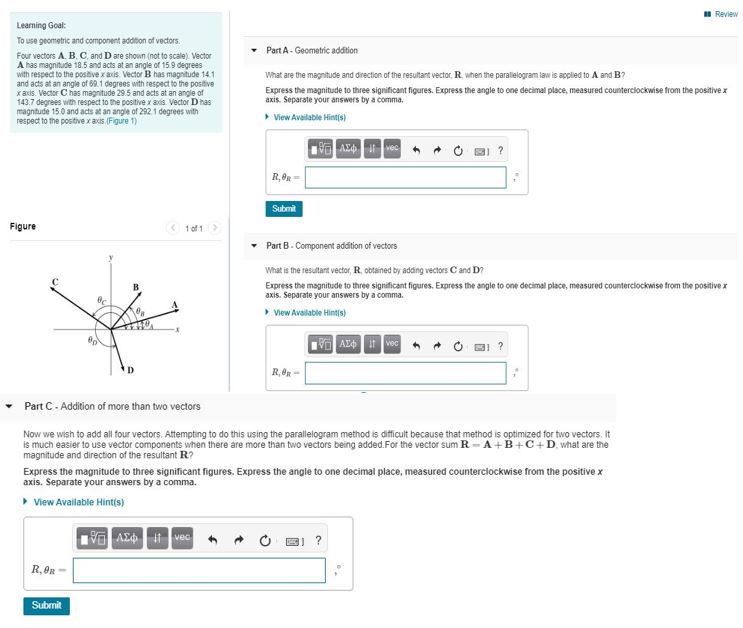 Solved 1 Review Part A-Geometric addition Learning Goal: To | Chegg.com