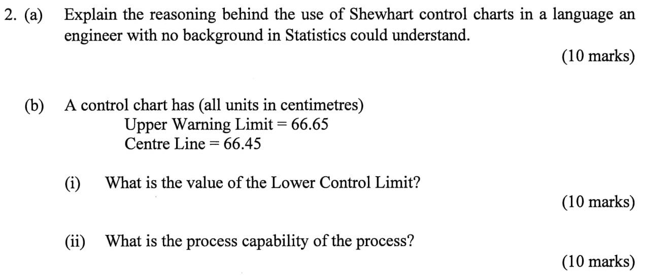 Solved 2. (a) Explain the reasoning behind the use of | Chegg.com