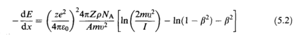 Solved 1. Make use of the Bethe-Bloch formula (Eqn. 5.2 in | Chegg.com