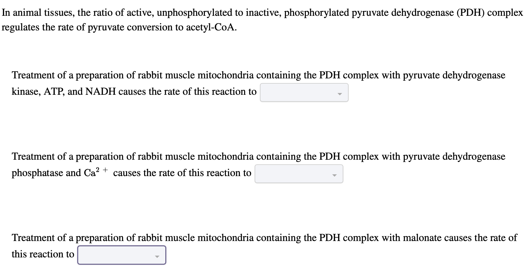 Solved Please answer each either: stay the same, decrease, | Chegg.com