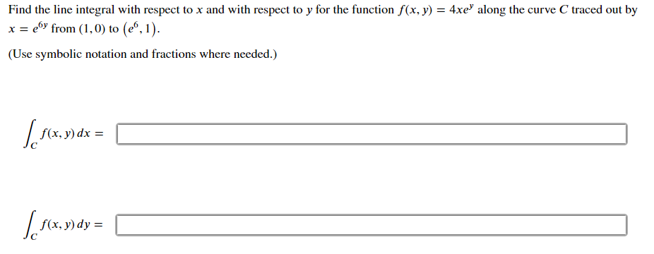 Solved Find the line integral with respect to x ﻿and with | Chegg.com