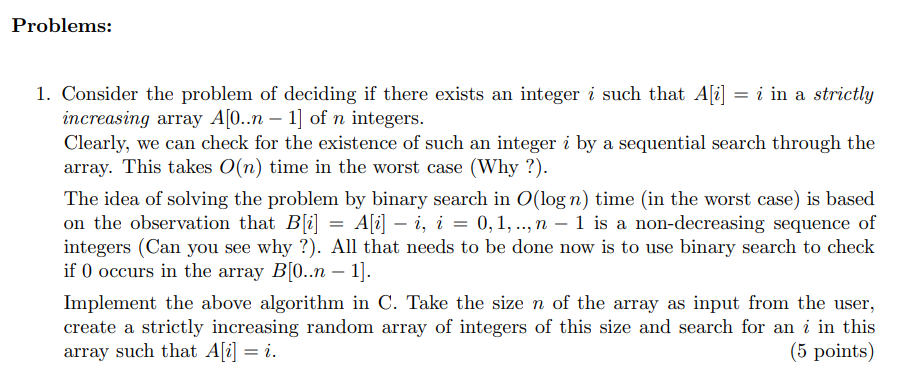 Solved 1. Consider the problem of deciding if there exists | Chegg.com