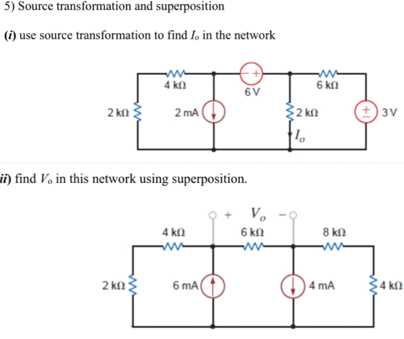 Solved Source Transformation And Superposition I Can Seem