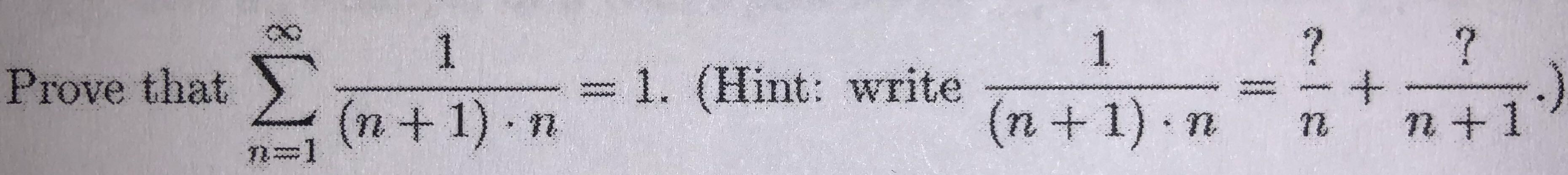 Solved 1 ? ? Prove that ---1. (Hint: write (n+1) n (n+1) n n | Chegg.com