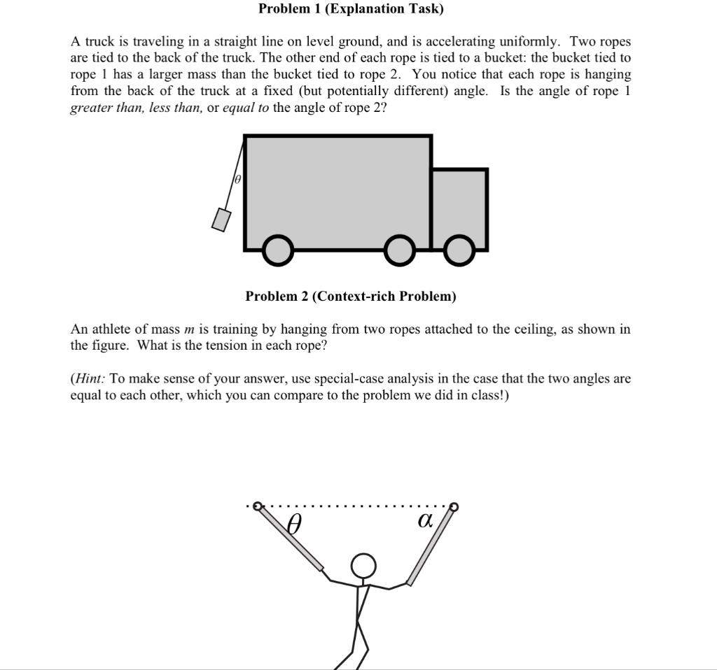 Solved Problem 1 (Explanation Task) A truck is traveling in | Chegg.com