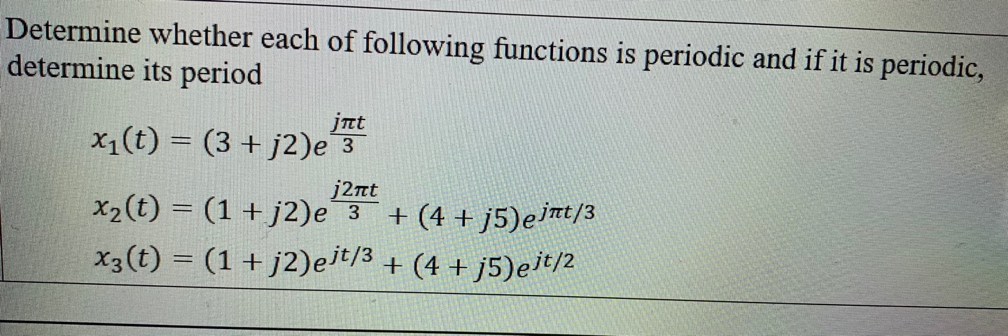 Solved Determine whether each of following functions is | Chegg.com
