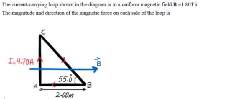 Solved The current-carrying loop shown in the diagram is in | Chegg.com