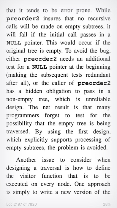 Solved 5.4 Explain why function preorder2 from Section 5.2 | Chegg.com Solved 5.4 Explain why function preorder2 from Section 5.2 | Chegg.com