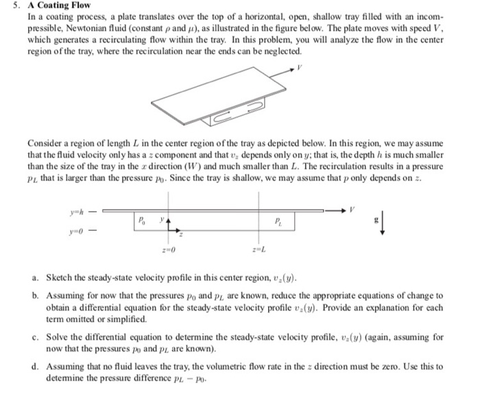 . A Coating Flow In a coating process, a plate | Chegg.com