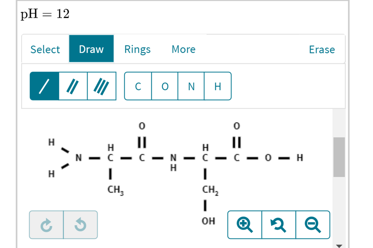 Solved The given dipeptide is Ala-Ser. Indicate the charge | Chegg.com