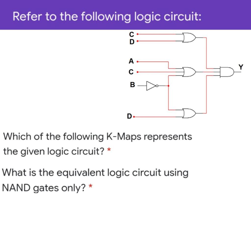 Solved Refer to the following logic circuit: С A C. B D. | Chegg.com