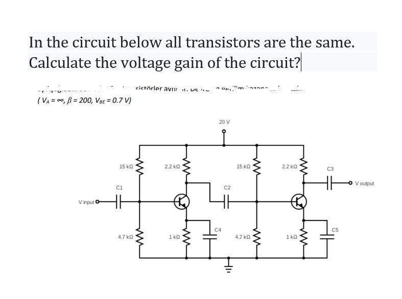 Solved In the circuit below all transistors are the same. | Chegg.com