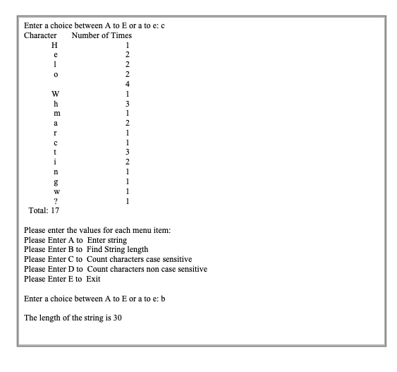 Solved Write a program to display the following menu: (5 | Chegg.com