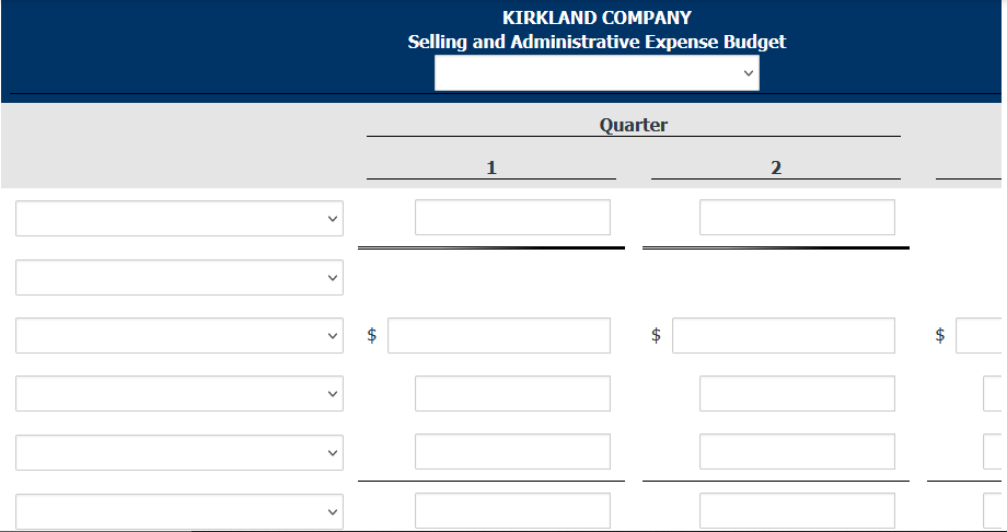 Solved Kirkland Company combines its operating expenses for | Chegg.com