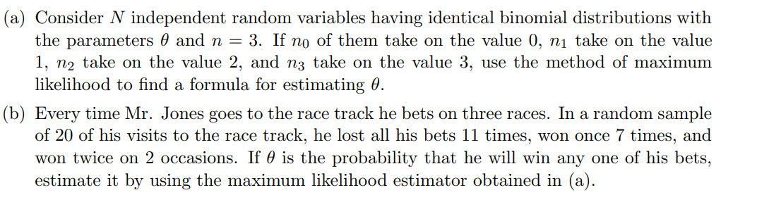 Solved a) Consider N independent random variables having | Chegg.com
