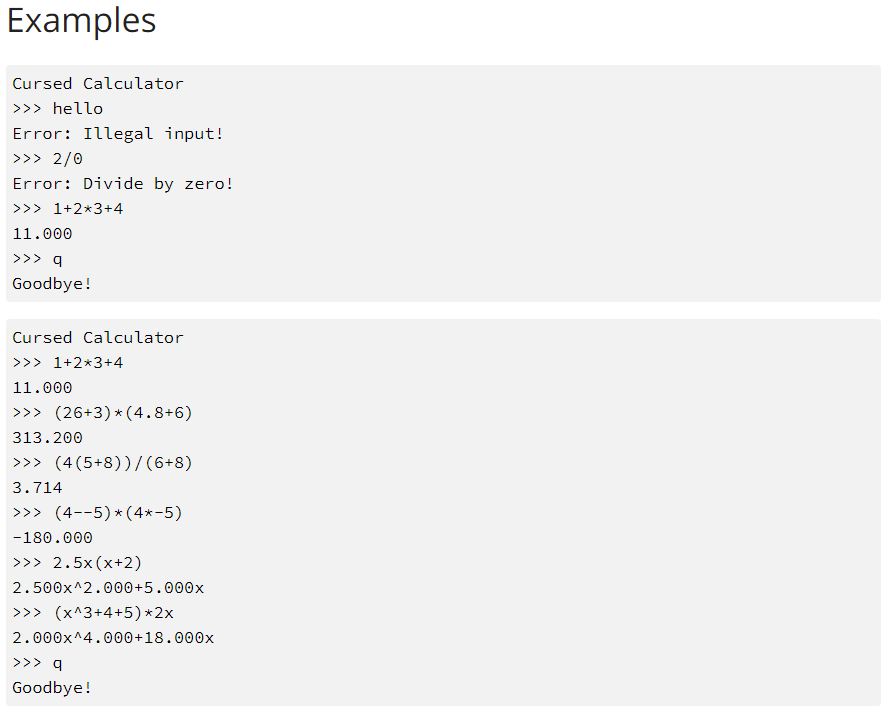 Cursed Calculator Overview You have been tasked with | Chegg.com