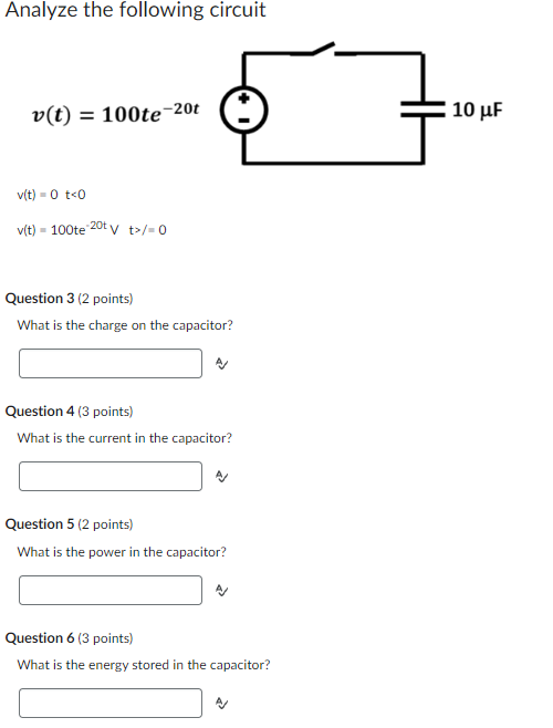 Solved Analyze the following circuit | Chegg.com