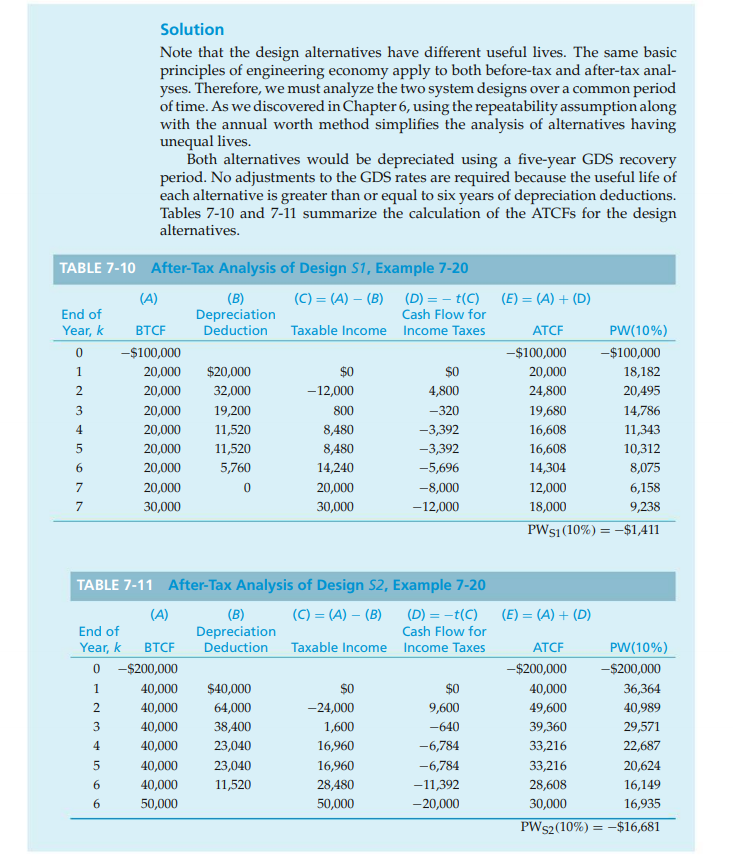 Engineering Economy 16th Edition Example 7-20 Can | Chegg.com