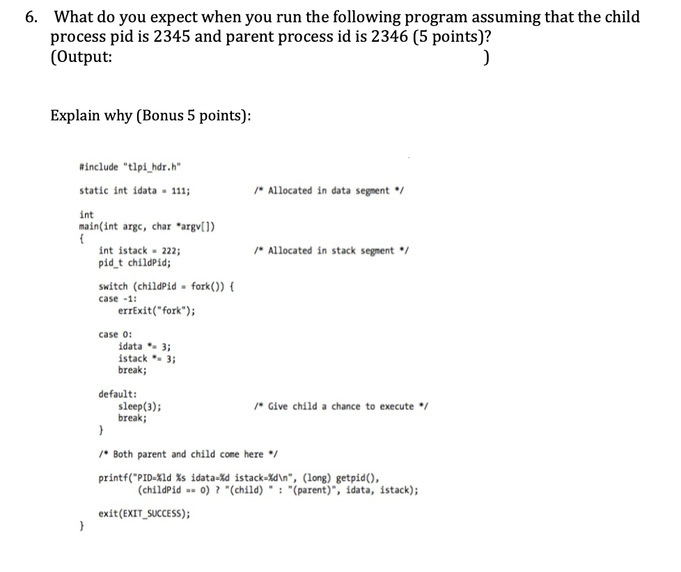 Solved 6. What do you expect when you run the following | Chegg.com