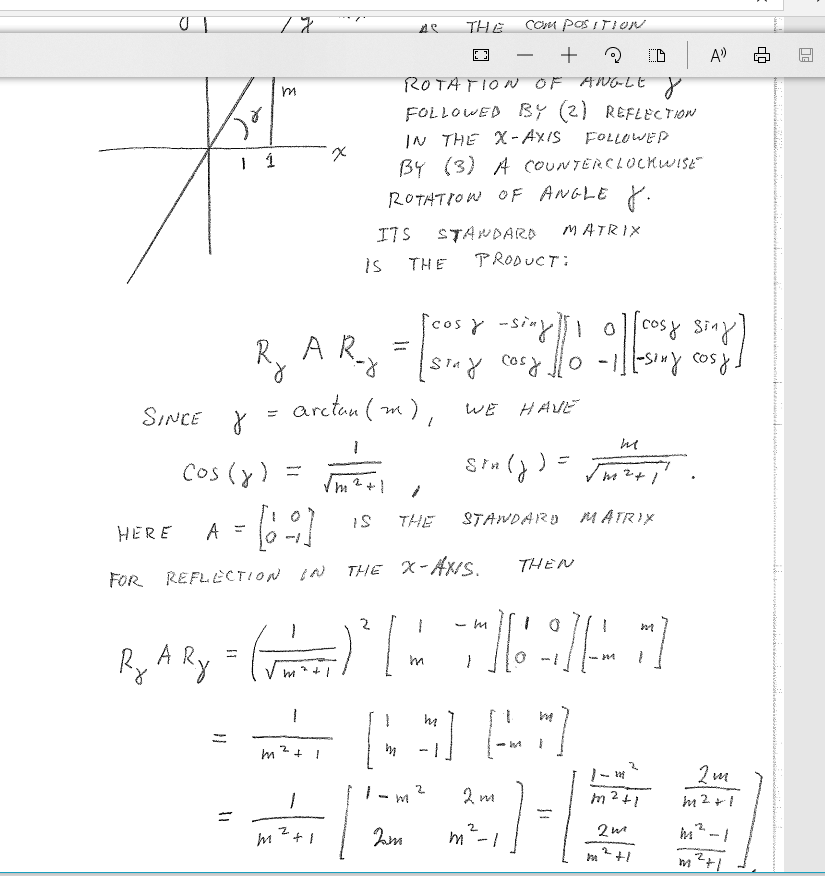 Solved 1 Find The Standard Matrix For The Linear
