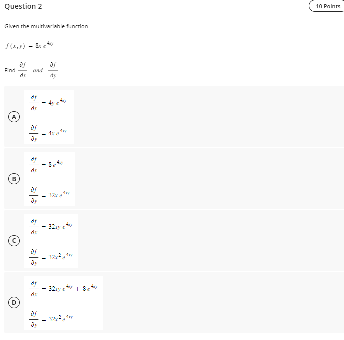 Solved Given the multivariable function f(x,y)=9xy3+4x2 Find | Chegg.com