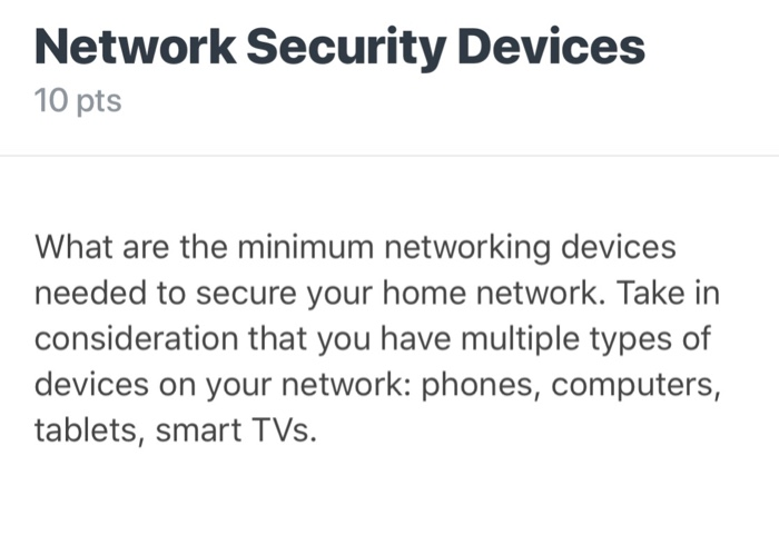 Solved Network Security Devices 10 pts What are the minimum | Chegg.com