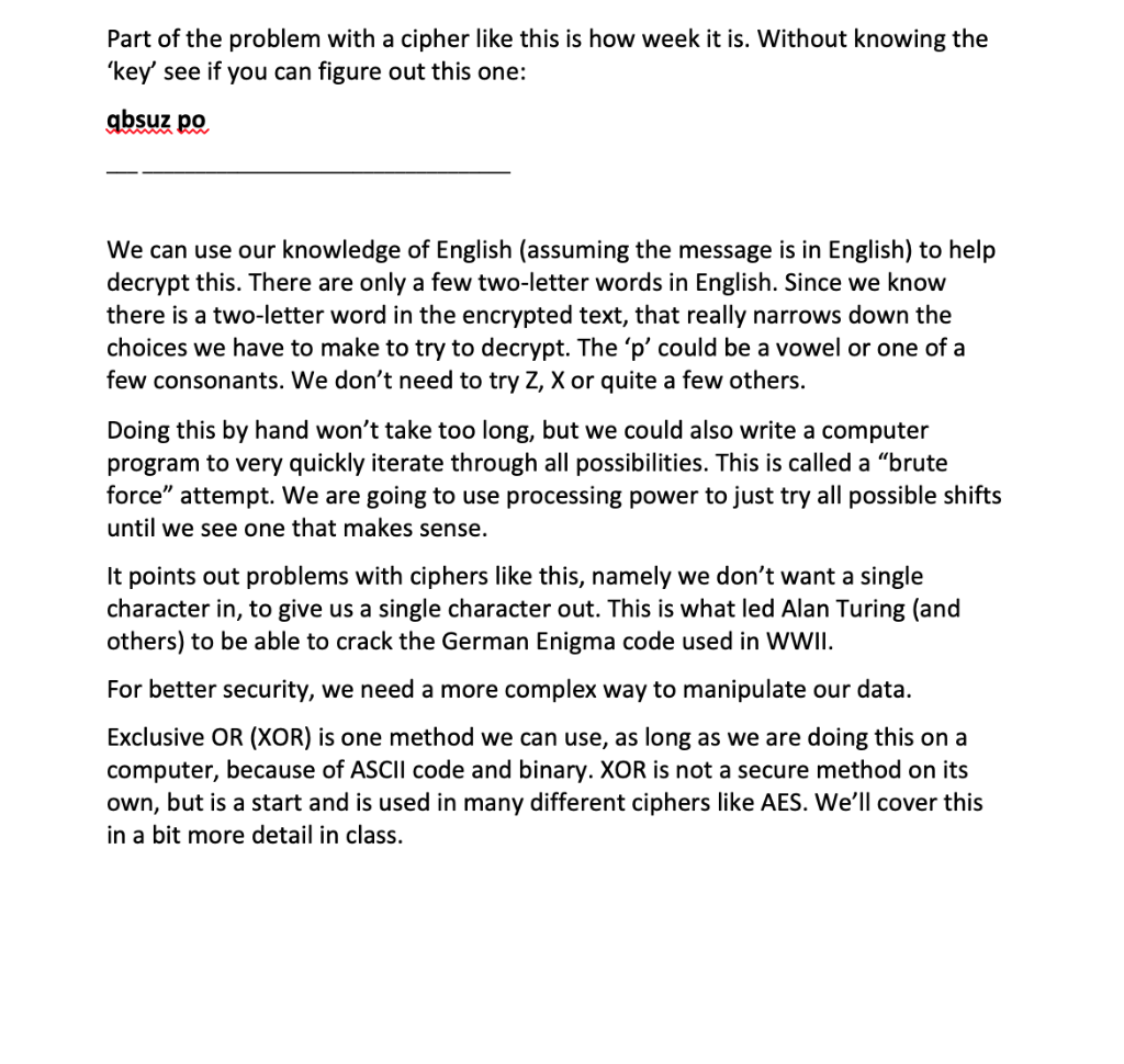 Solved BIS 380 Intro to Cryptography, Caesar Cipher The | Chegg.com