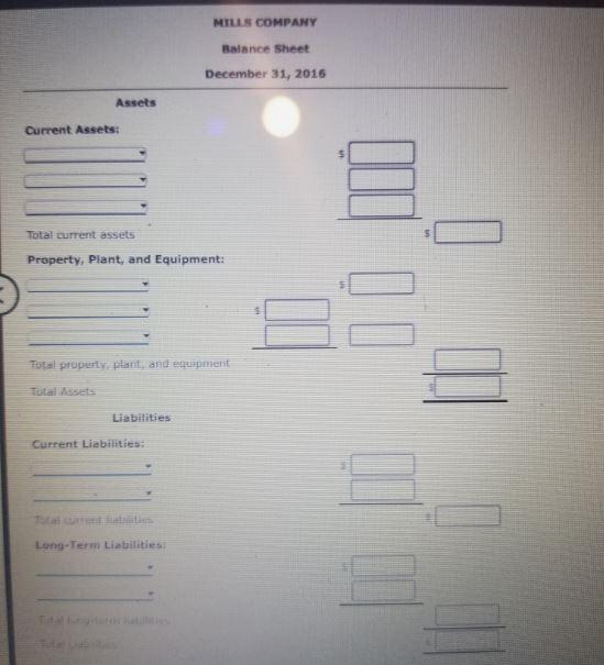 1. Comprehensive: Balance Sheet from Statement of | Chegg.com