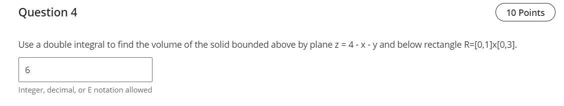 Solved Use a double integral to find the volume of the solid | Chegg.com
