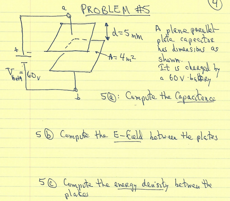 Solved A plane parallel-plate capacitor has dimensions as | Chegg.com