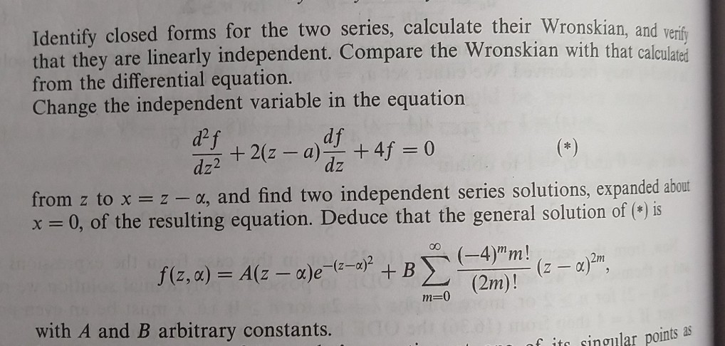 Solved Identify closed forms for the two series, calculate | Chegg.com
